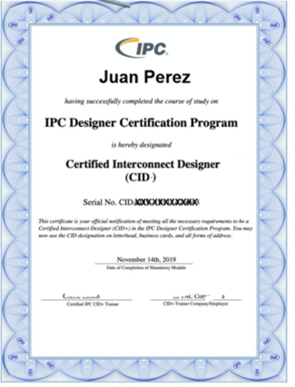 Certificacion IPC CID diseñador de PCB