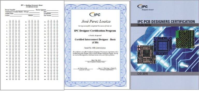 Certificacion IPC CID diseñador de PCB